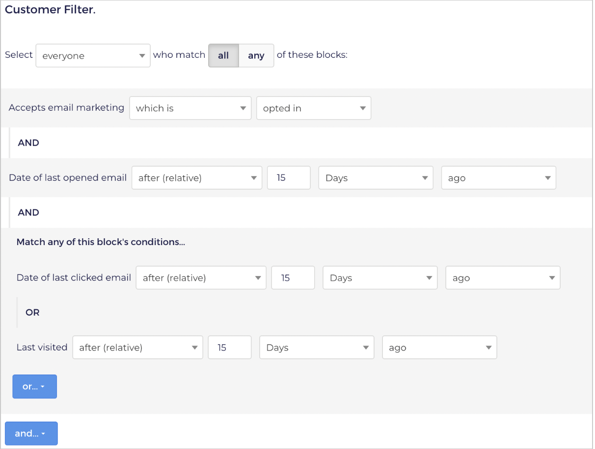 Segmenting for email frequency – Ometria Help Centre