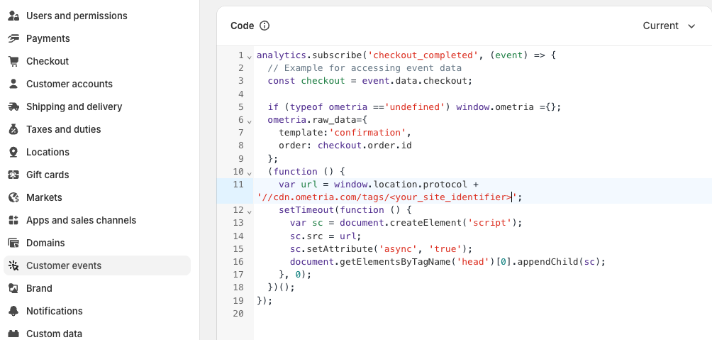 Setting up a Shopify integration – Ometria Help Centre