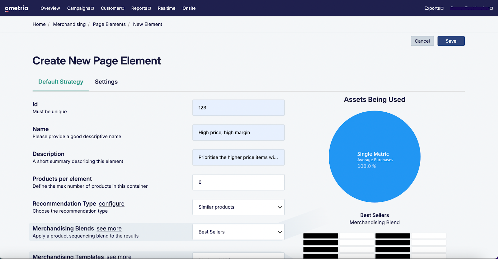 Page elements – Ometria Help Centre