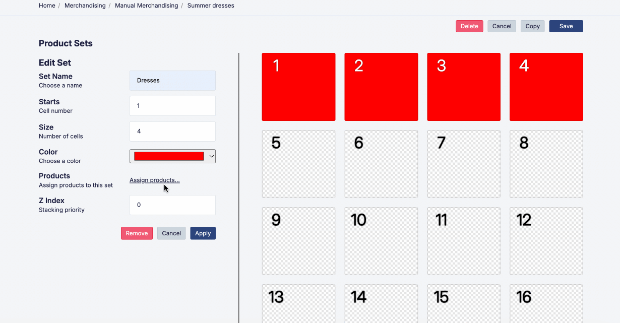 Manual merchandising – Ometria Help Centre