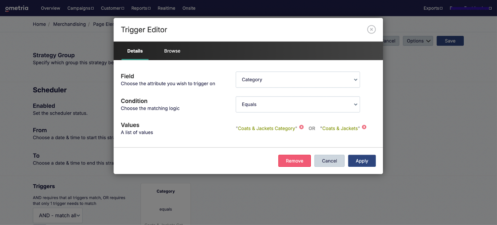 Merchandising triggers – Ometria Help Centre
