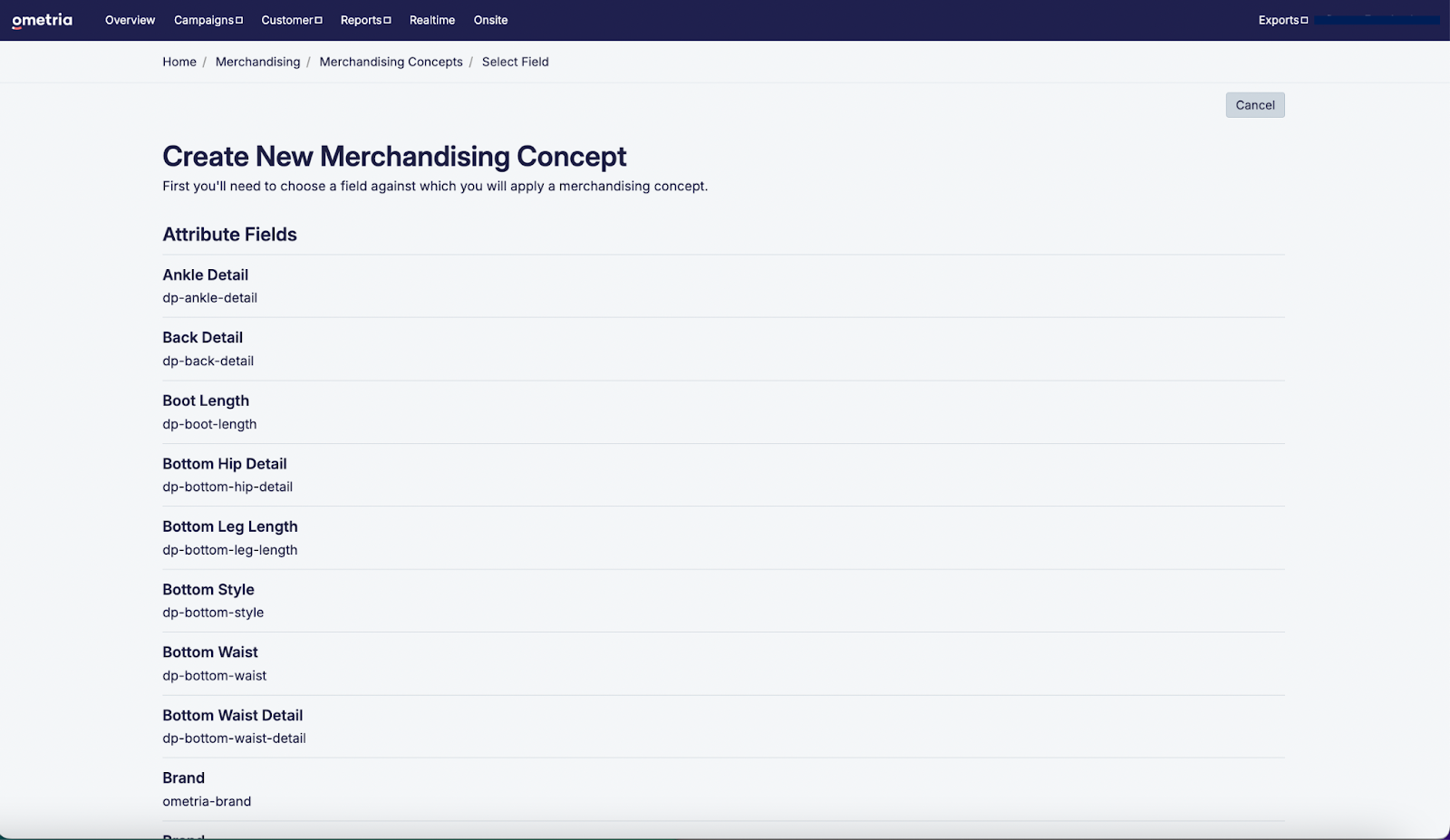 Merchandising concepts – Ometria Help Centre