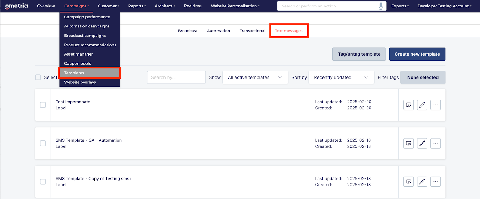 MMS templates – Ometria Help Centre