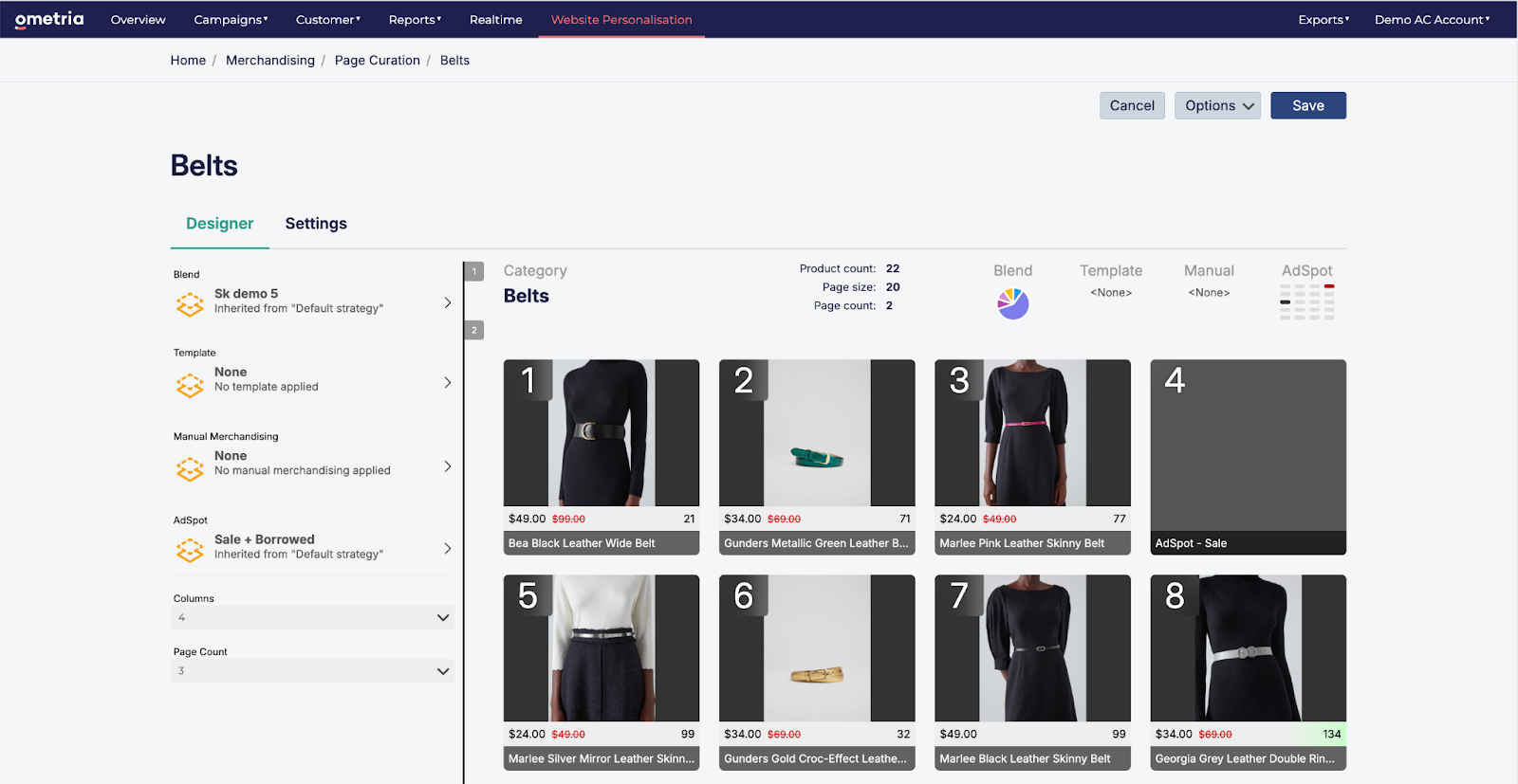 Page curation – Ometria Help Centre