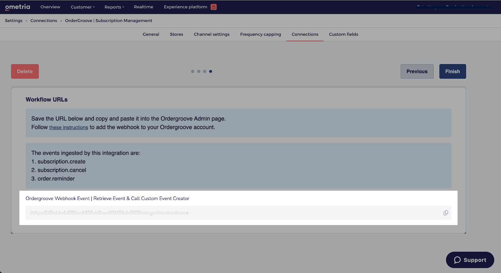 Setting up an Ordergroove integration – Ometria Help Centre