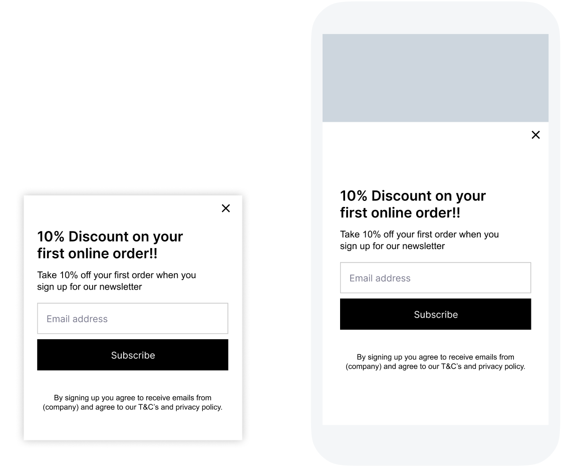Website overlay dimensions – Ometria Help Centre